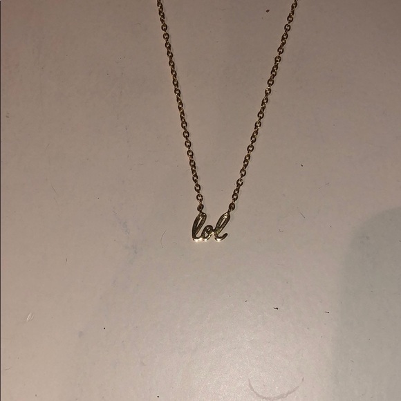 Jewelry | Gold Lol Necklace | Poshmark